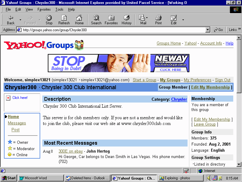 Yahoo 300 List Server