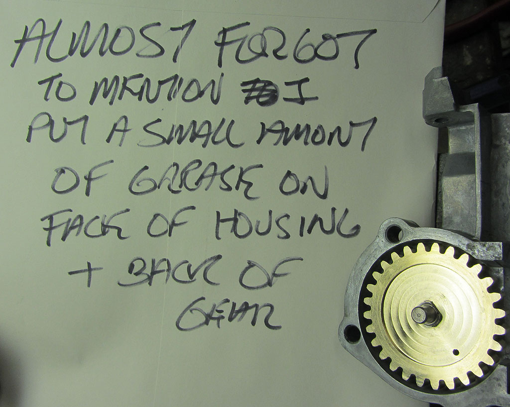 Power window gear repair